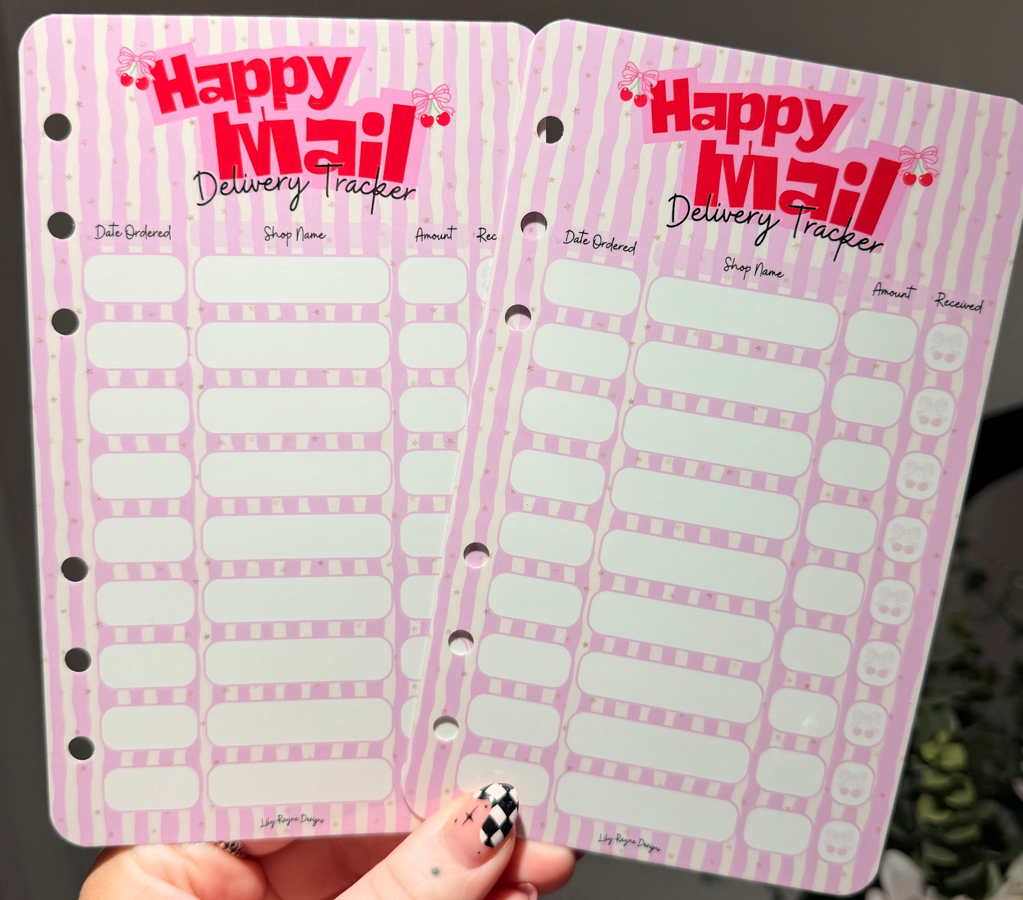 Happy Mail Delivery Tracker Dashboard – Lily Rayne Designs